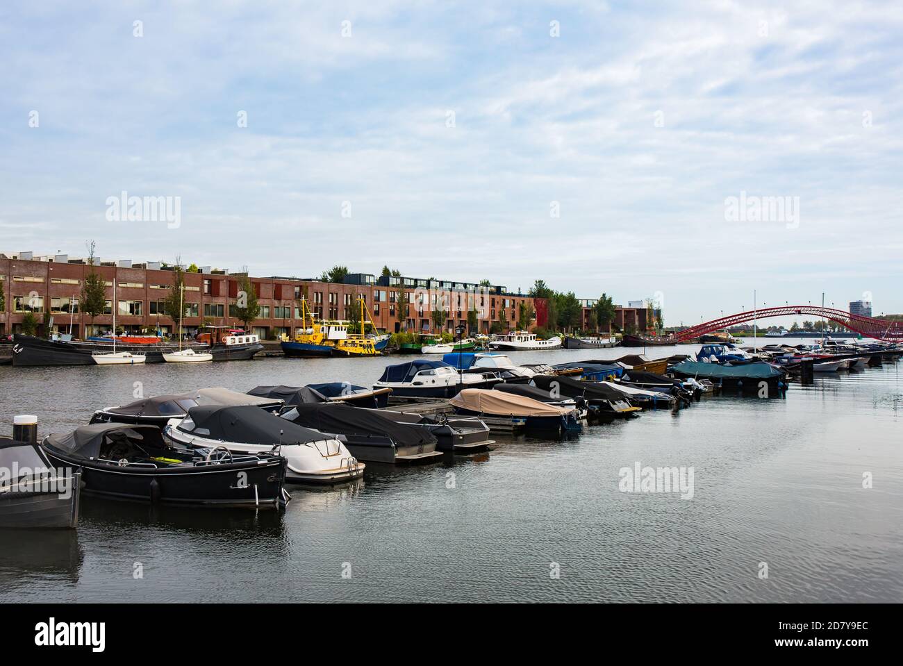 Amsterdam urban marina Stock Photo - Alamy