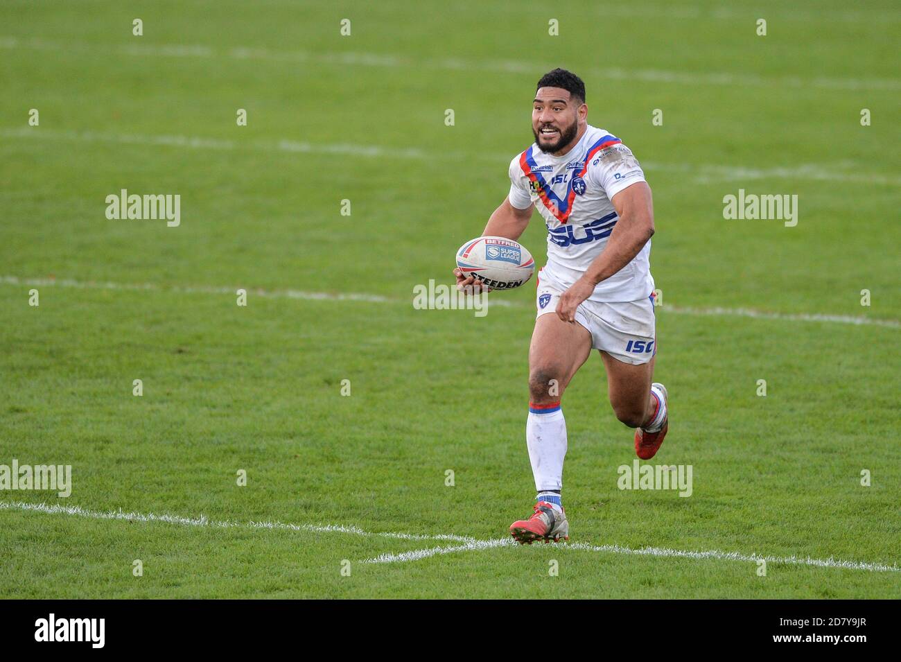 Wakefield Trinity's Kelepi Tanginoa in action during the game Stock ...