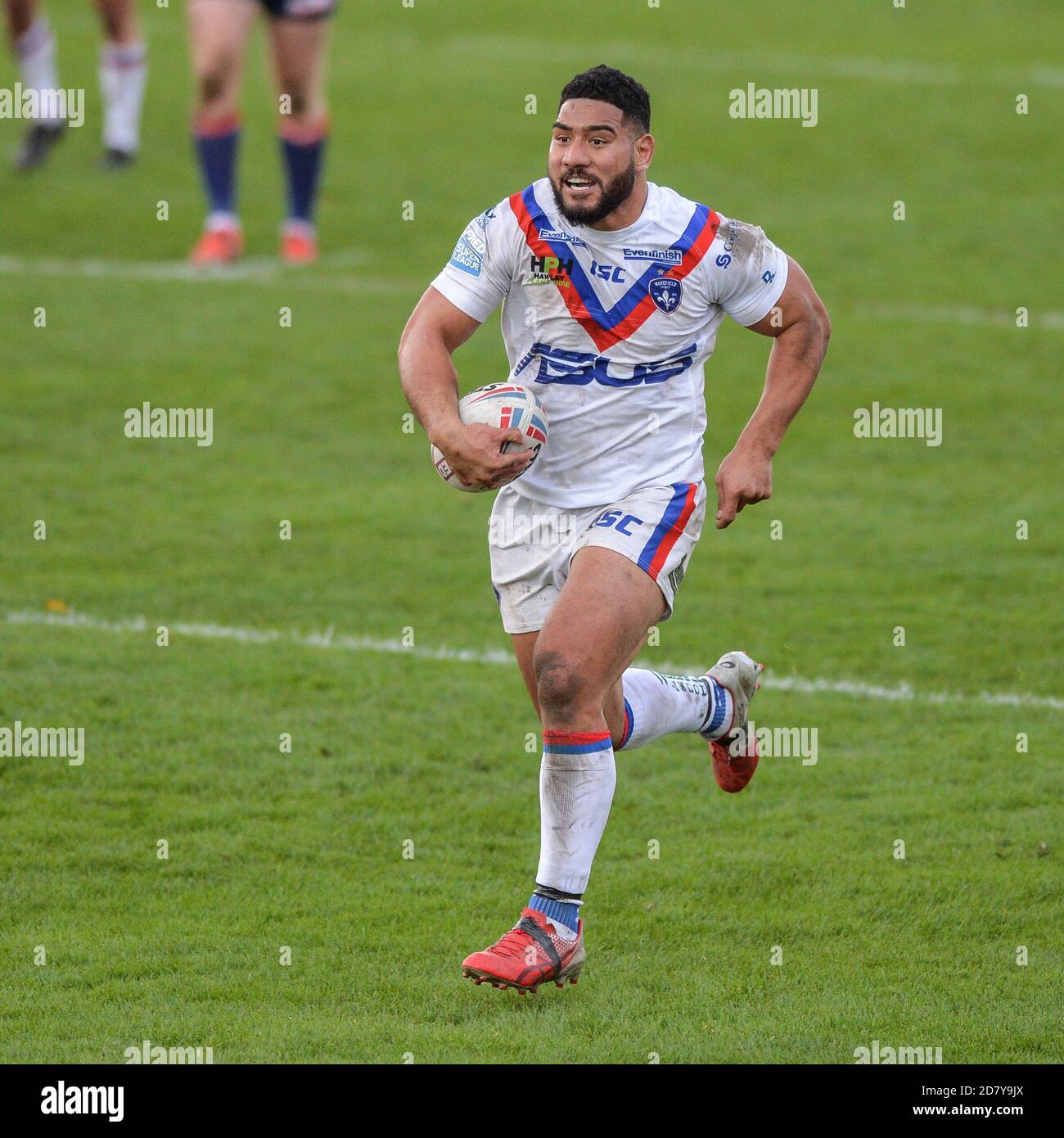 Wakefield Trinity's Kelepi Tanginoa in action during the game Stock ...