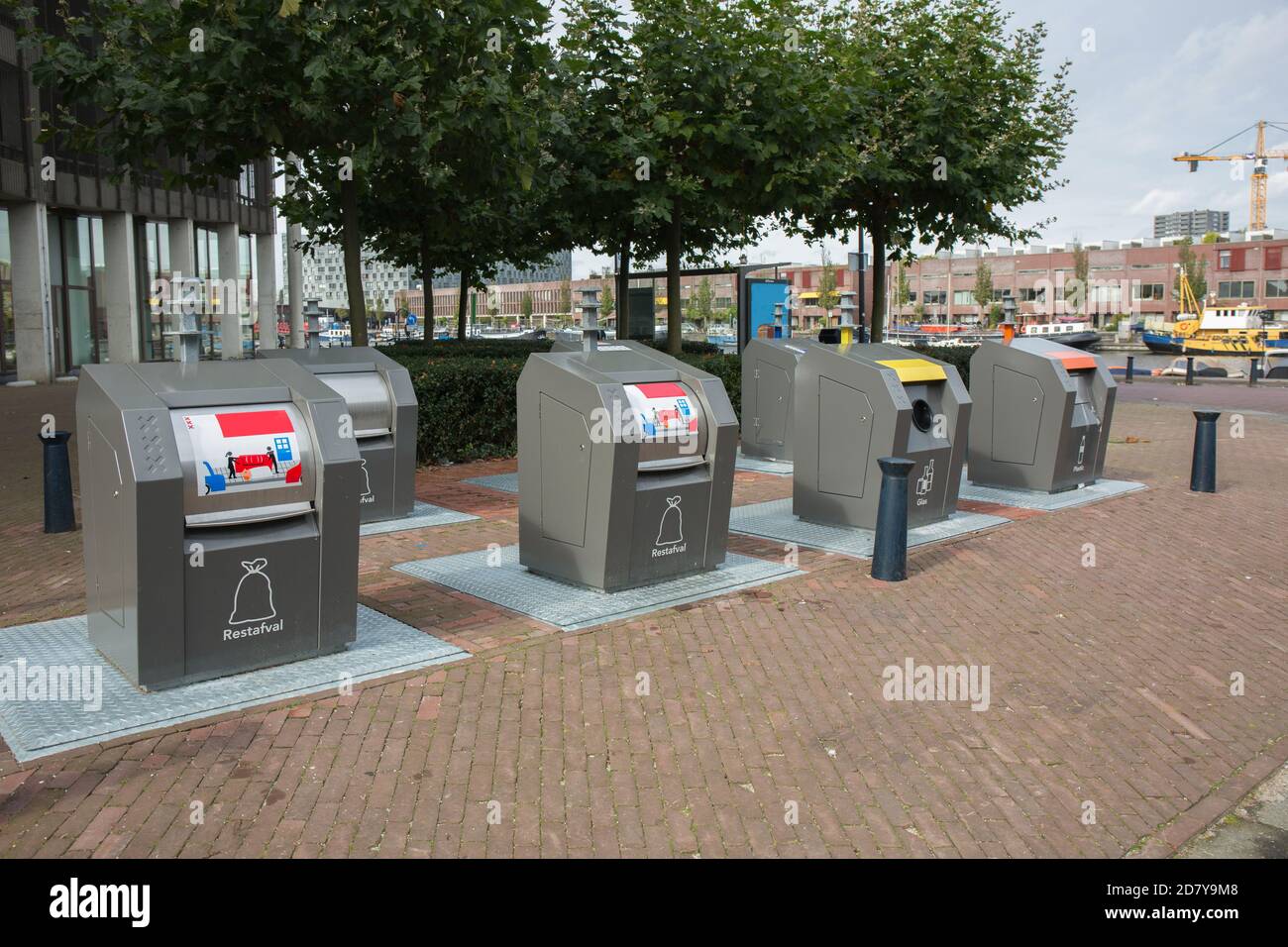 Recycling bins garbage in amsterdam Stock Photo - Alamy