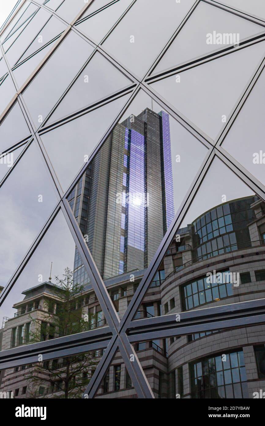 London, England 05/05/2012: Purple London skyscraper building ...