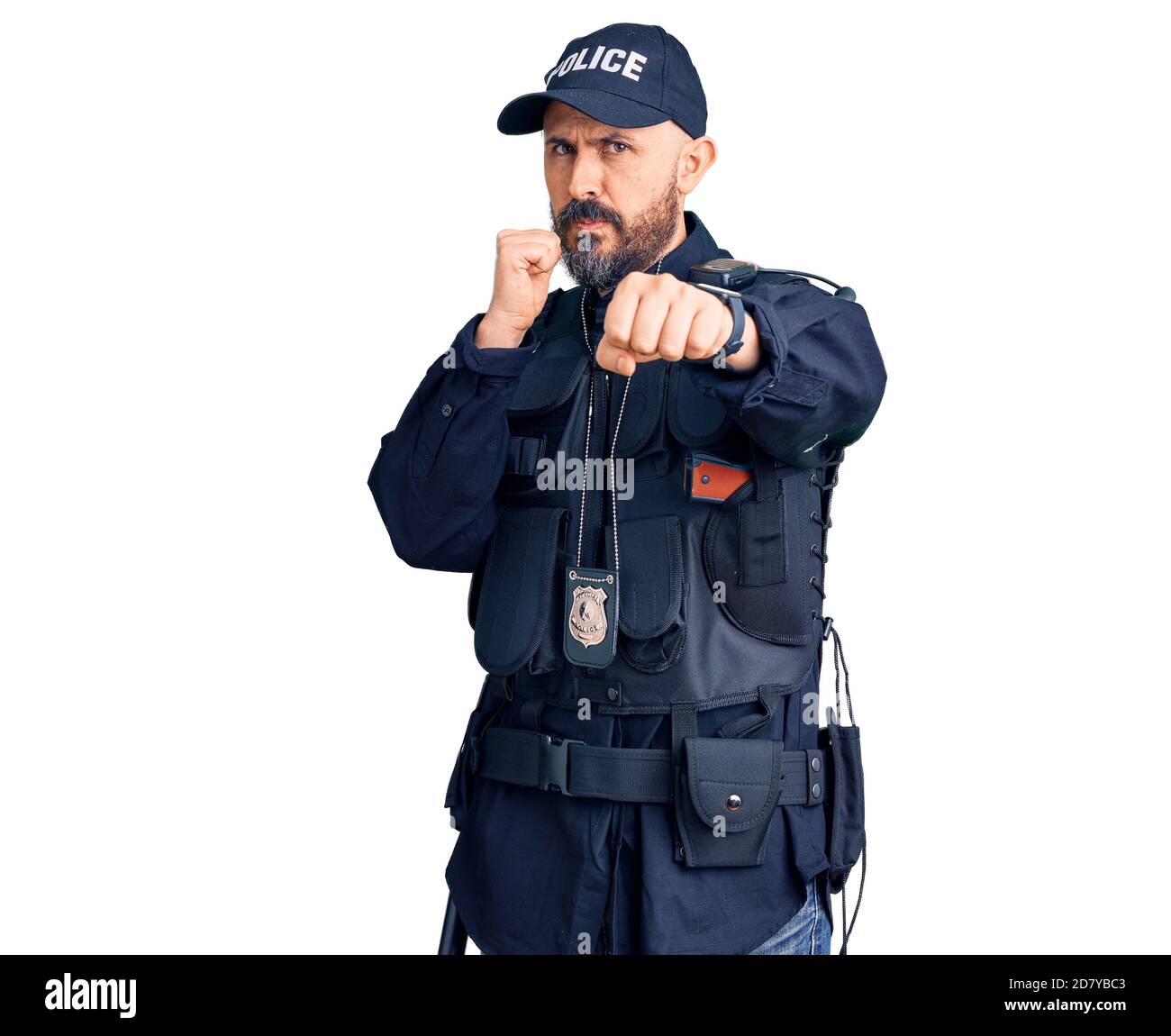 Aggressive policeman hi-res stock photography and images - Alamy