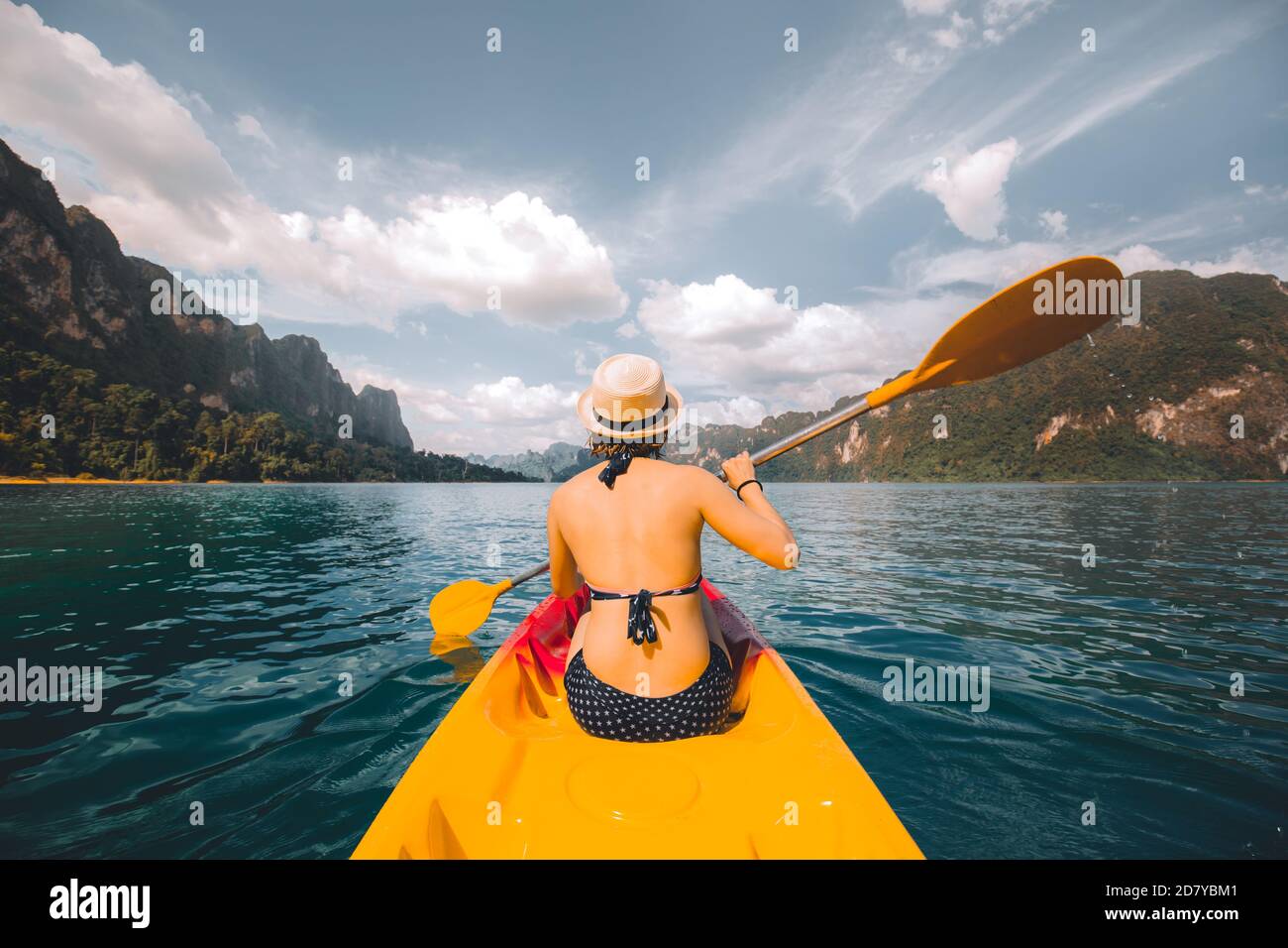 Kayaking at tropical ocean Stock Photo - Alamy