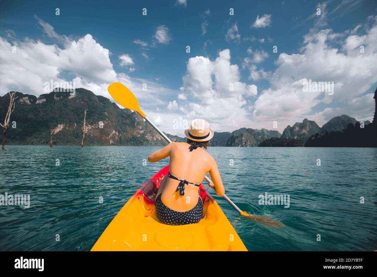 Kayaking at tropical ocean Stock Photo - Alamy