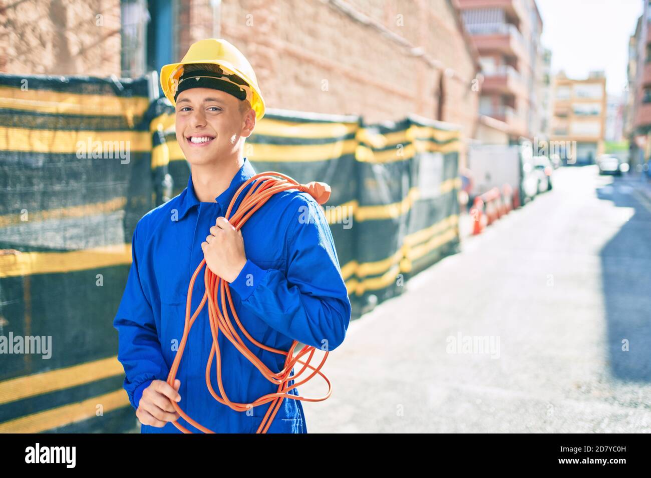 Portrait happy electrical engineer in hi-res stock photography and ...