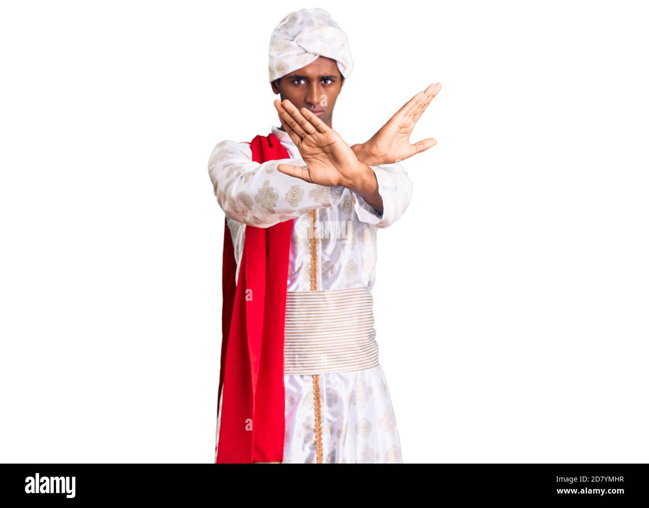 African handsome man wearing tradition sherwani saree clothes rejection ...