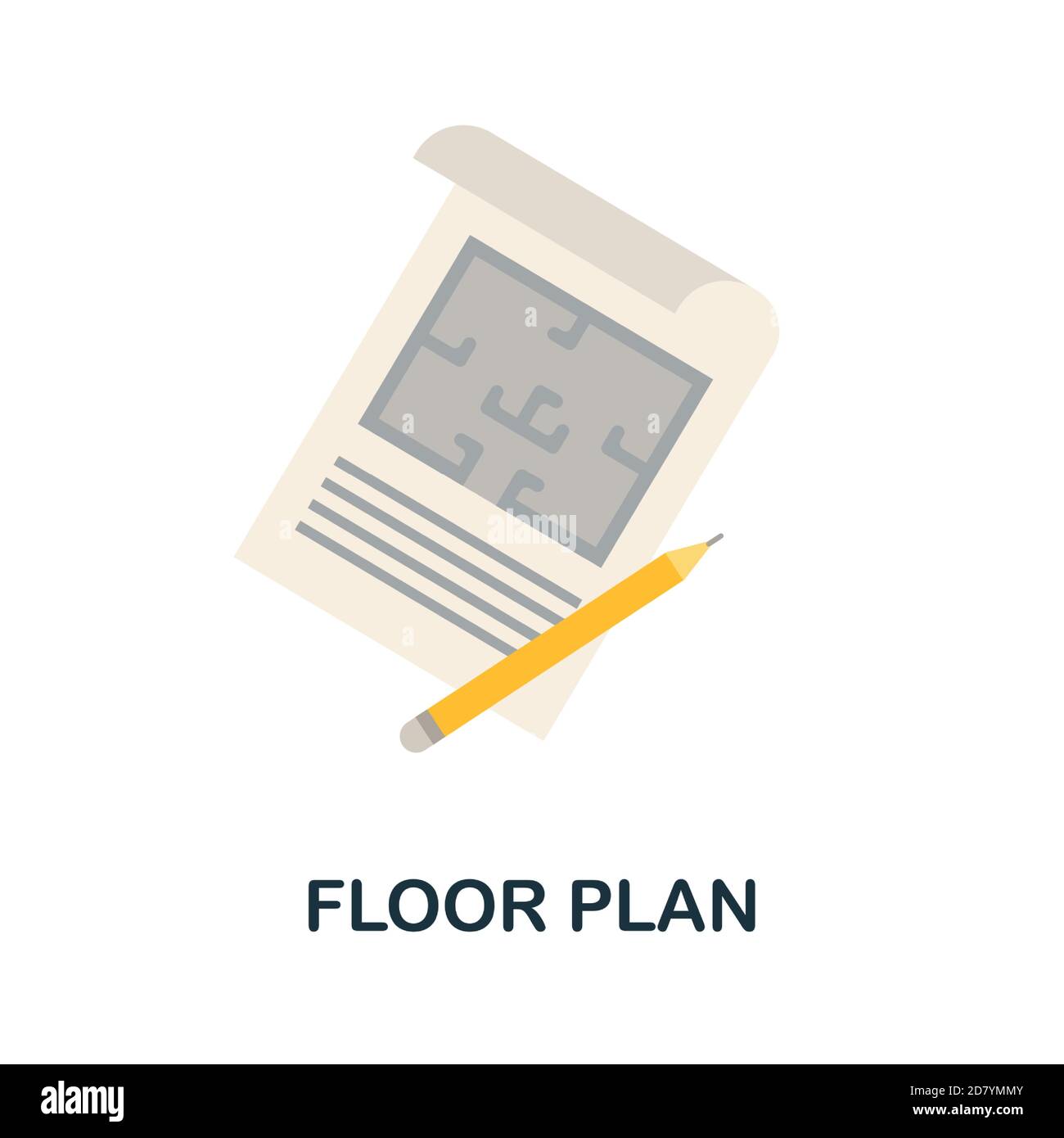 Floor Plan icon. Simple element from construction collection. Creative ...