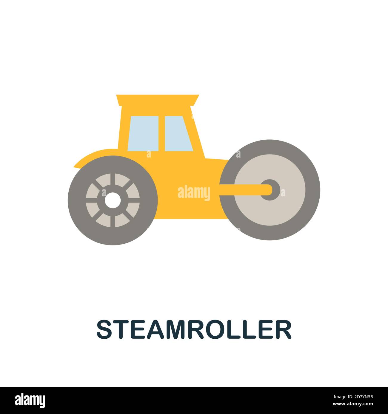 Vibratory roller compactor Stock Vector Images - Alamy