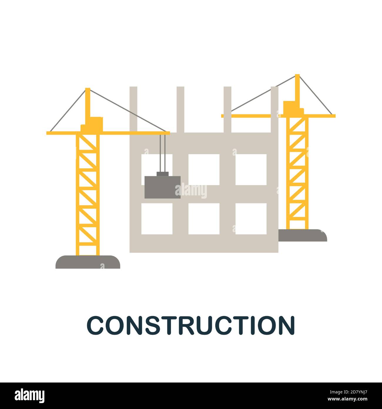 Construction icon. Monochrome simple Construction icon for templates ...