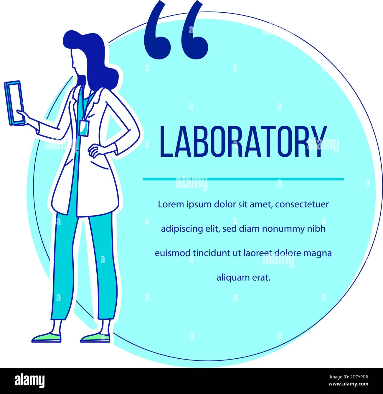 Laboratory flat silhouette vector character quote Stock Vector Image ...
