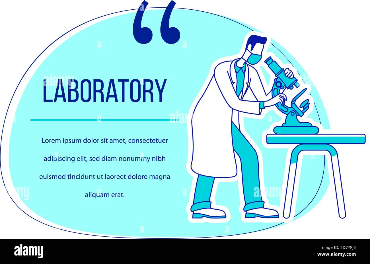 Laboratory flat silhouette vector character quote Stock Vector Image ...