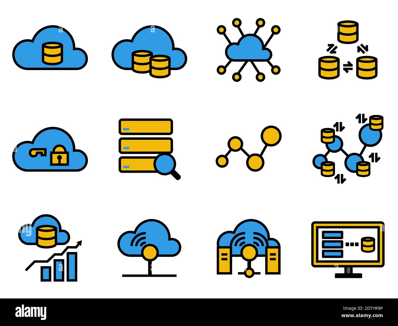 Big data cloud database technology, Data driven economy, Data analytic connection platform ...
