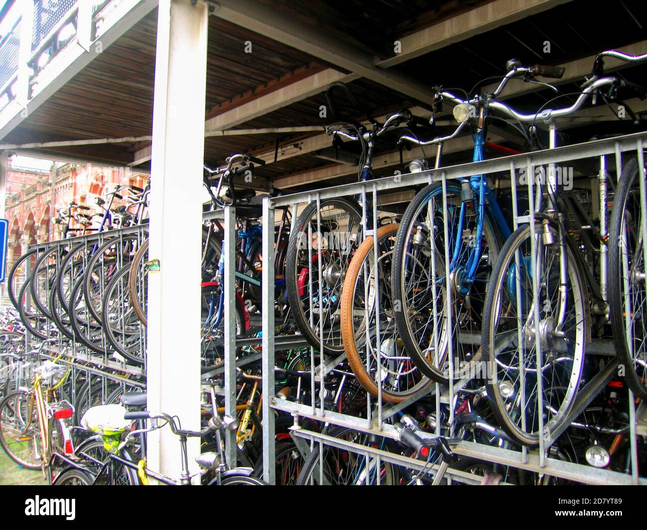Public Bicycle parking Groningen central station, The Netherlands Stock ...