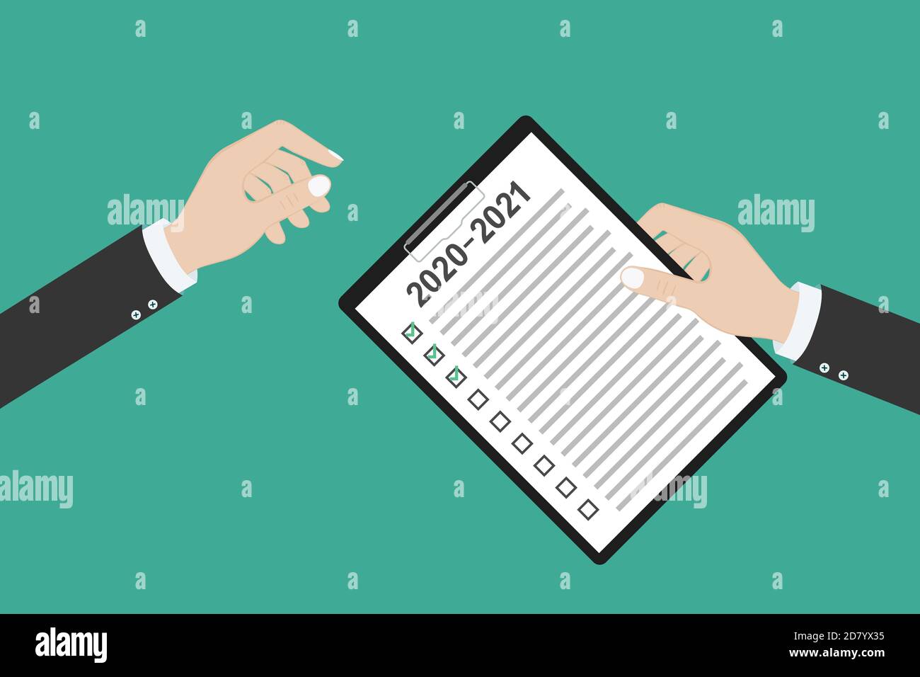 2020 - 2021 new year resolution and target business check list together ...