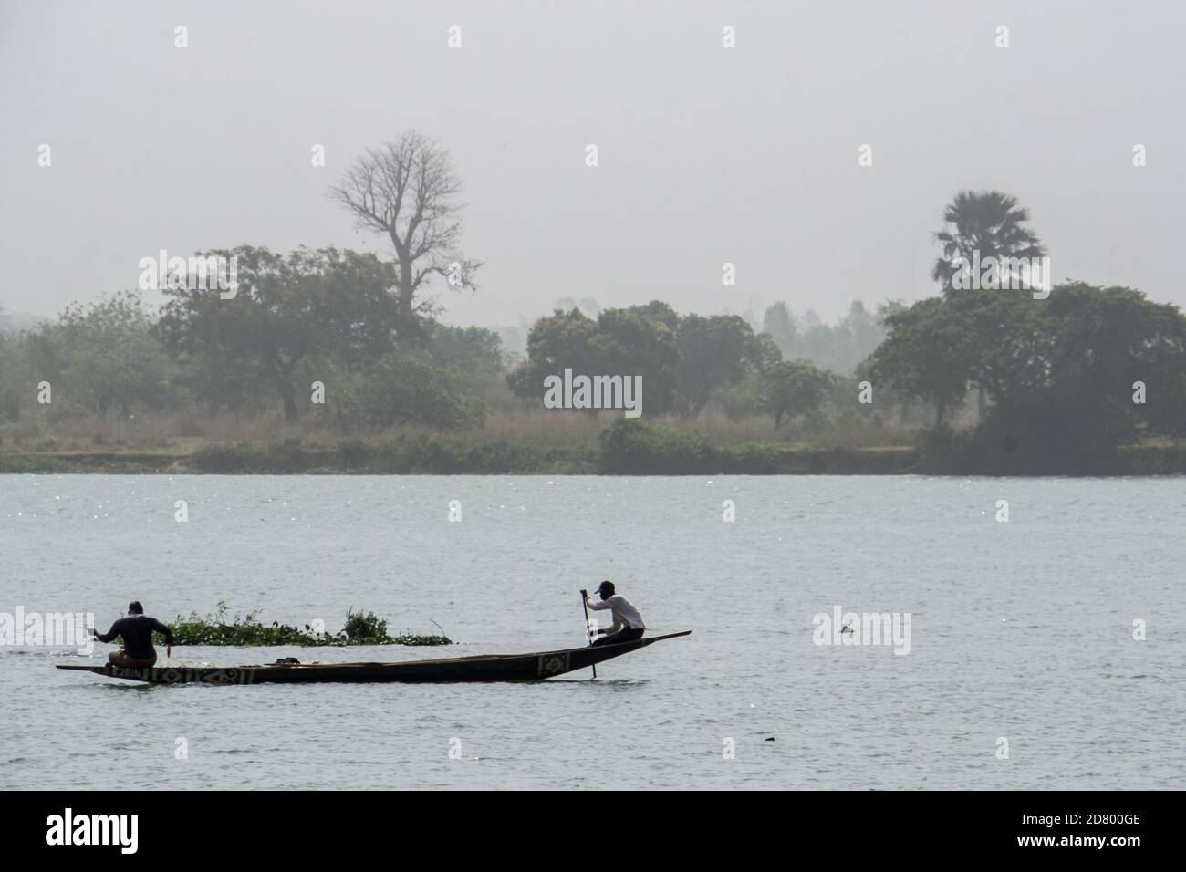 Pirogue (traditional boat), Bamako, Mali Stock Photo - Alamy
