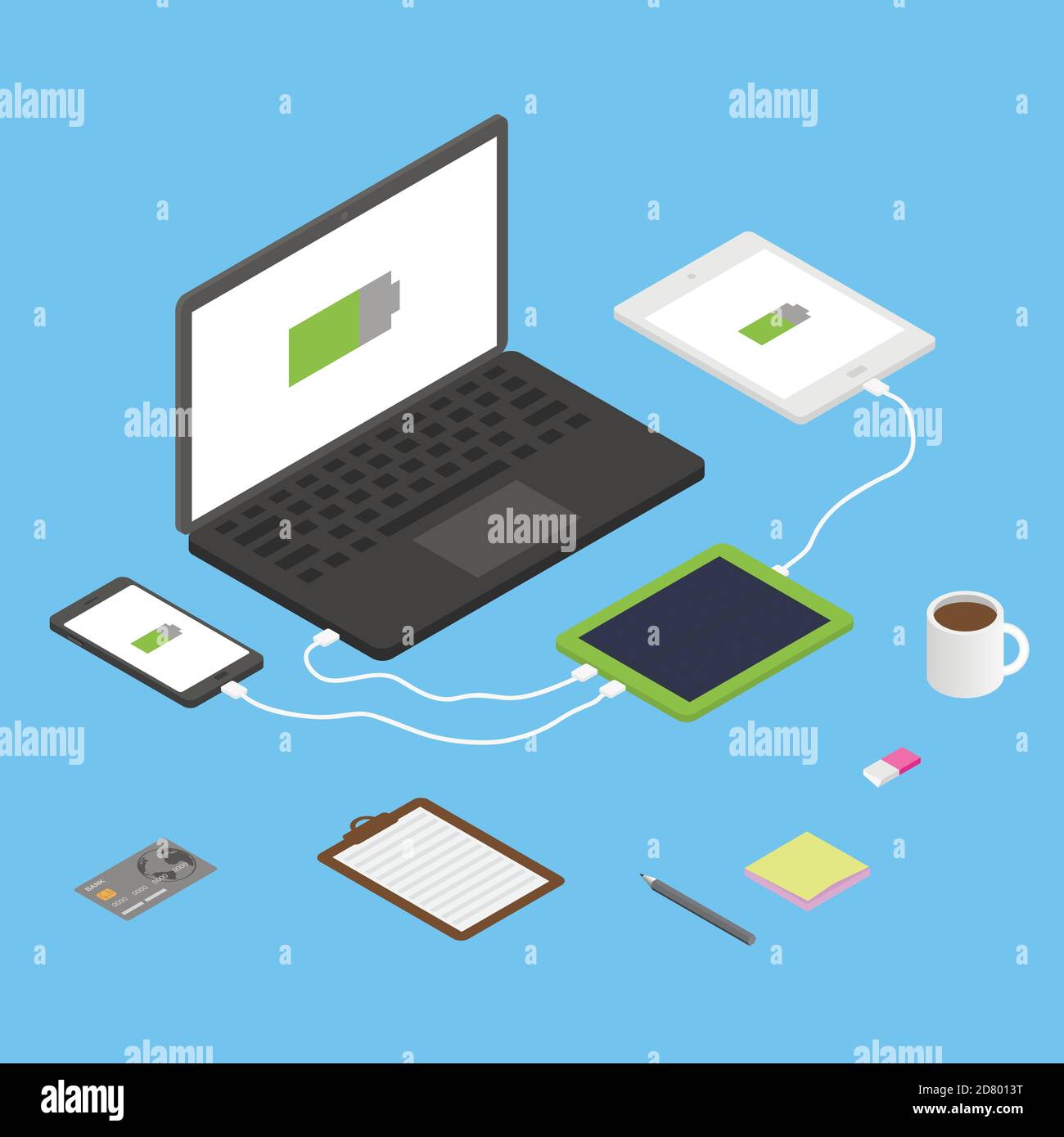 Power bank solar panel Stock Vector Images - Alamy