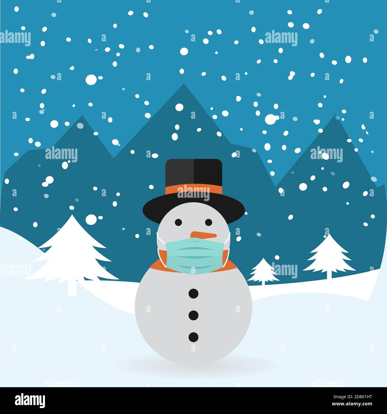 New normal christmas concept Stock Vector Images - Alamy