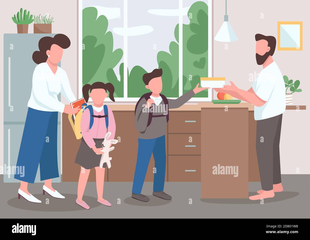 Parenthood flat color vector illustration Stock Vector Image & Art - Alamy