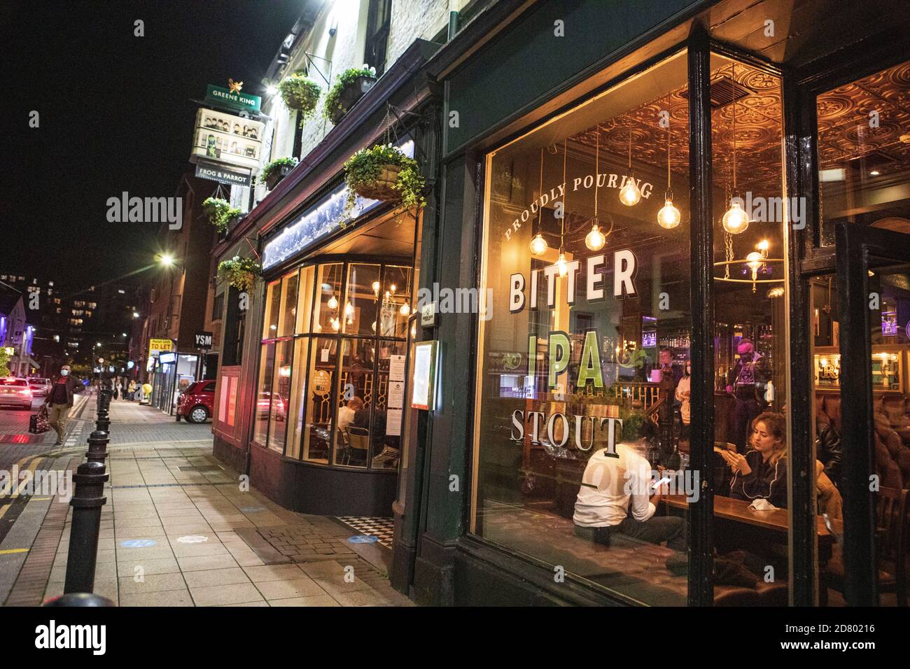 Sheffield town centre the. night it was due. to enter teir 3 ...