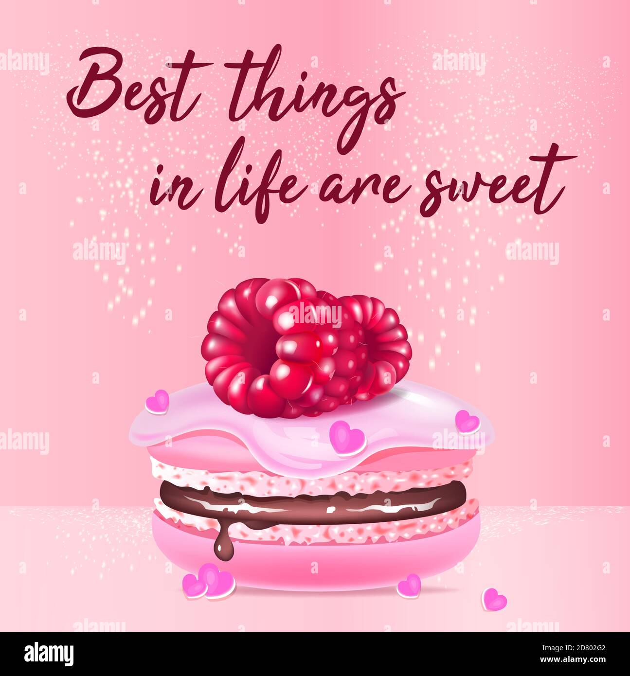 Pink macaroon realistic vector product social media post template Stock ...