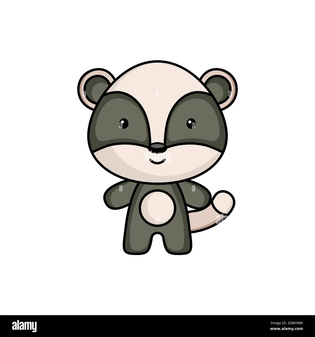 Cute cartoon badger illustration on Stock Vector Images - Alamy