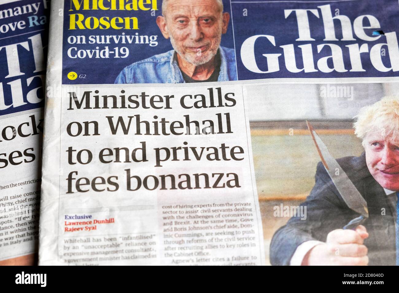 Guardian newspaper front page headline hi-res stock photography and ...