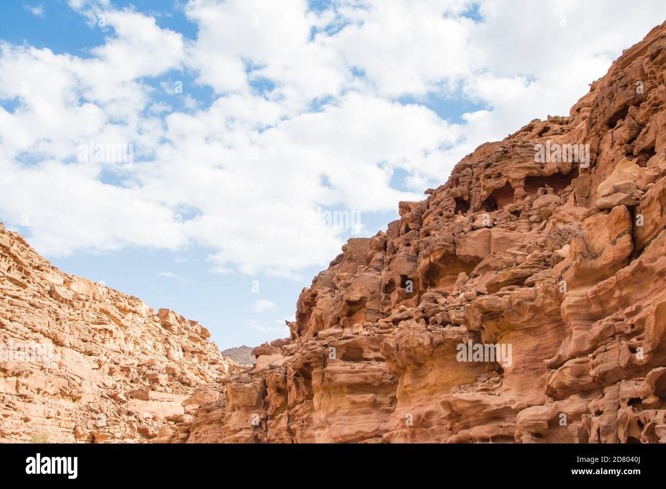 Colored canyon with red rocks. Egypt, desert, the Sinai Peninsula ...