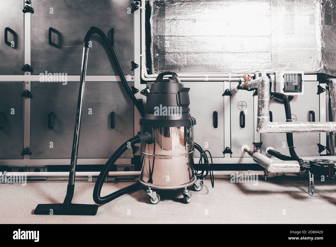 cleaning machine professional. industrial vacuum cleaners on a factory ...