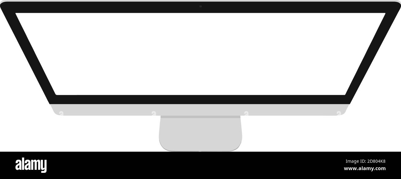 The vector isolated blank computer mock up template Stock Vector Image ...