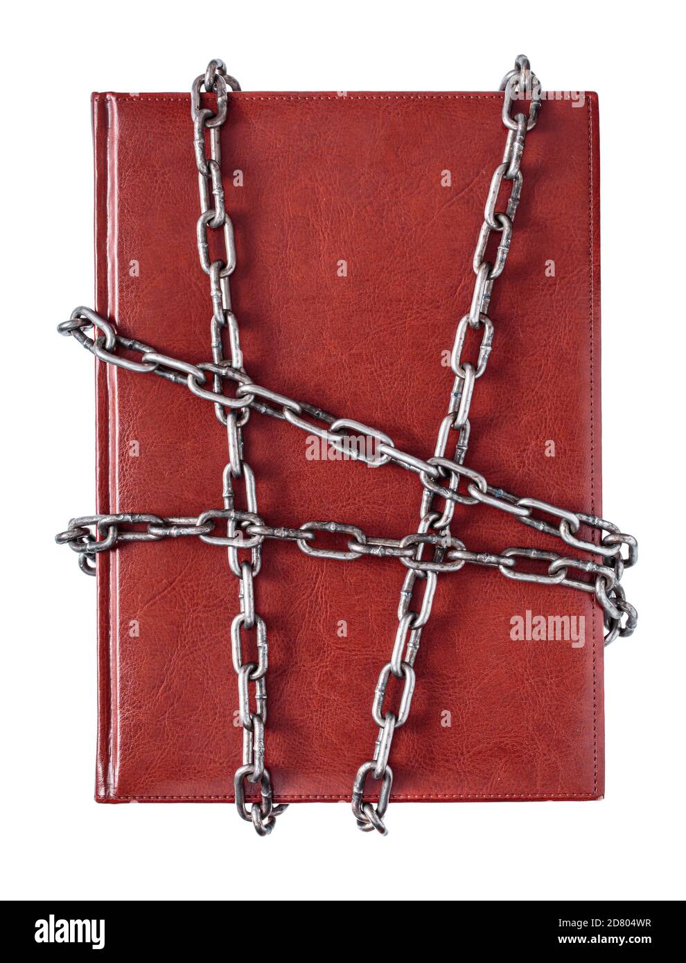Chained red book isolated Stock Photo - Alamy
