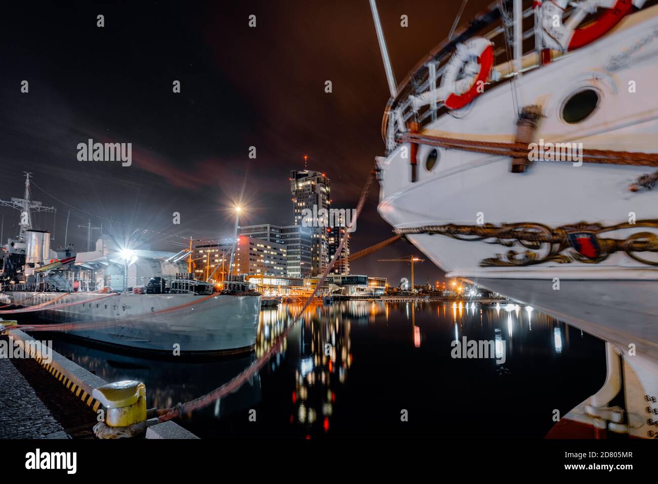 Gdynia night panorama Stock Photo - Alamy