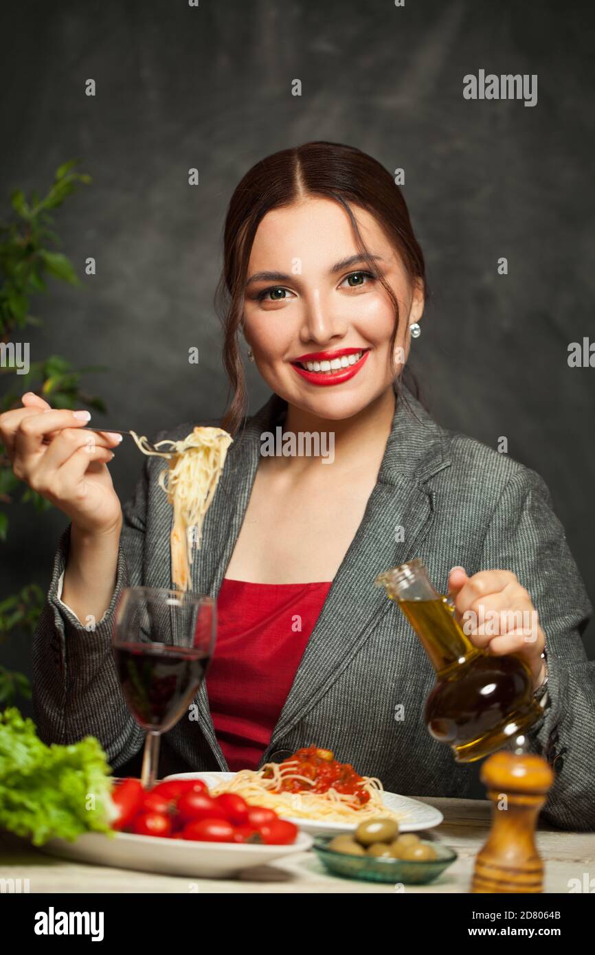 Positive young italian woman hi-res stock photography and images - Alamy