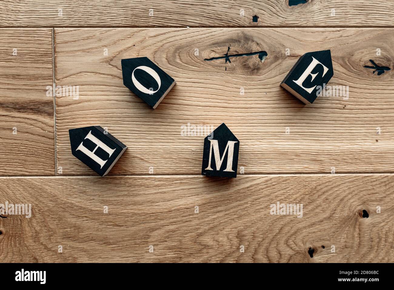 the inscription house made of blocks Stock Photo - Alamy