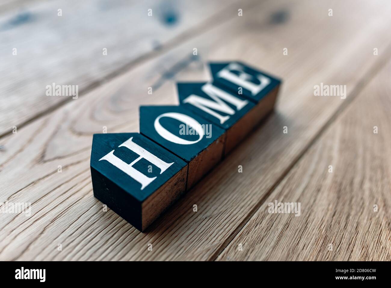 the inscription house made of blocks Stock Photo - Alamy