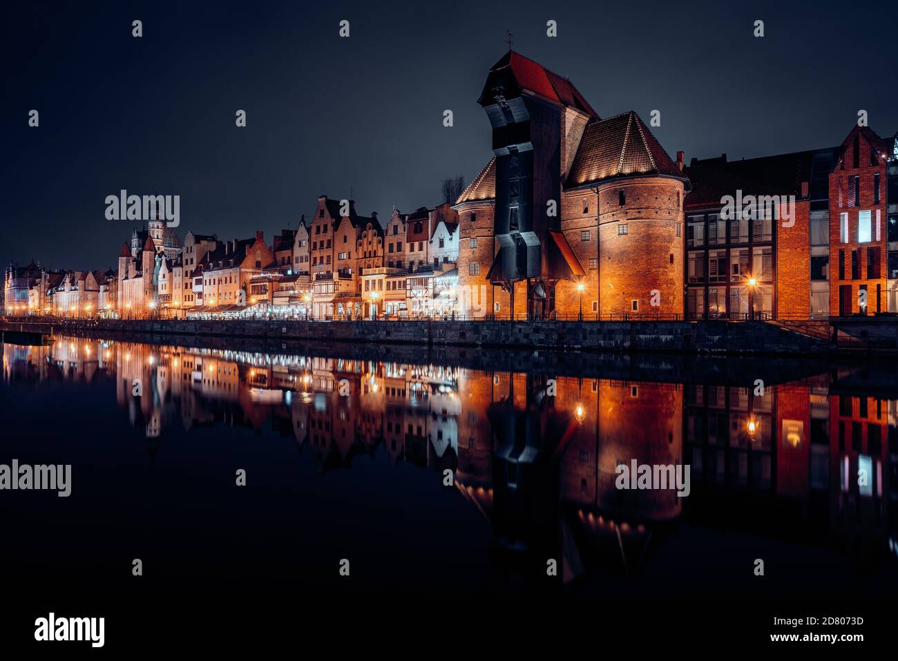 Gdansk night city riverside hi-res stock photography and images - Alamy