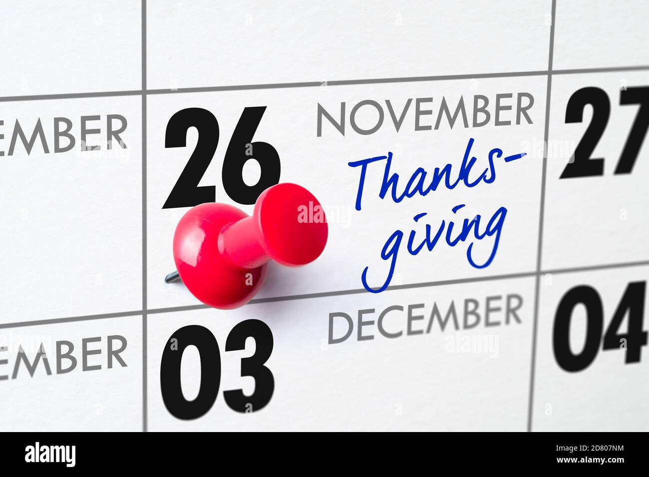 Thanksgiving Day, November 26 Stock Photo - Alamy