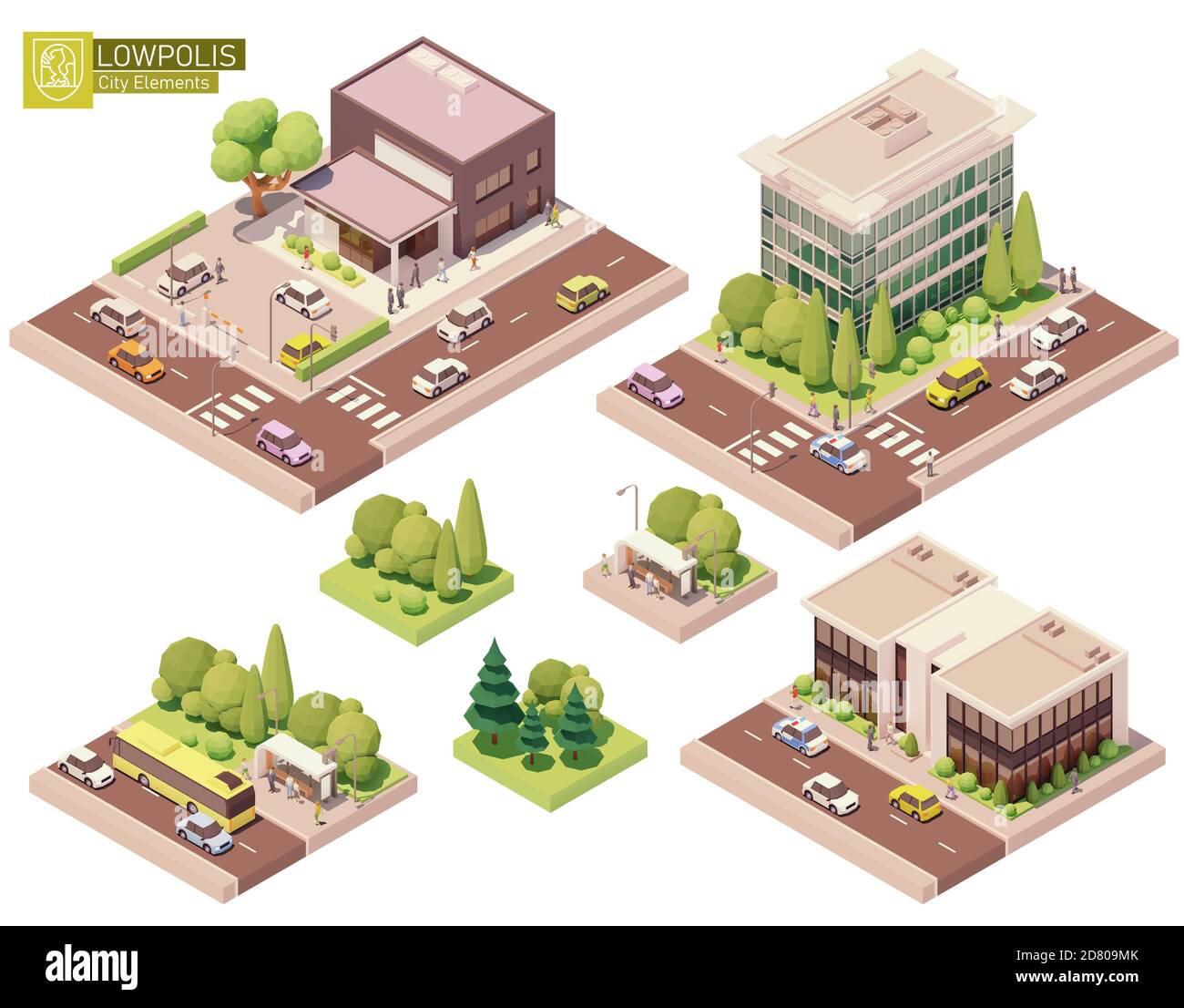 Public urban street scene Stock Vector Images - Alamy