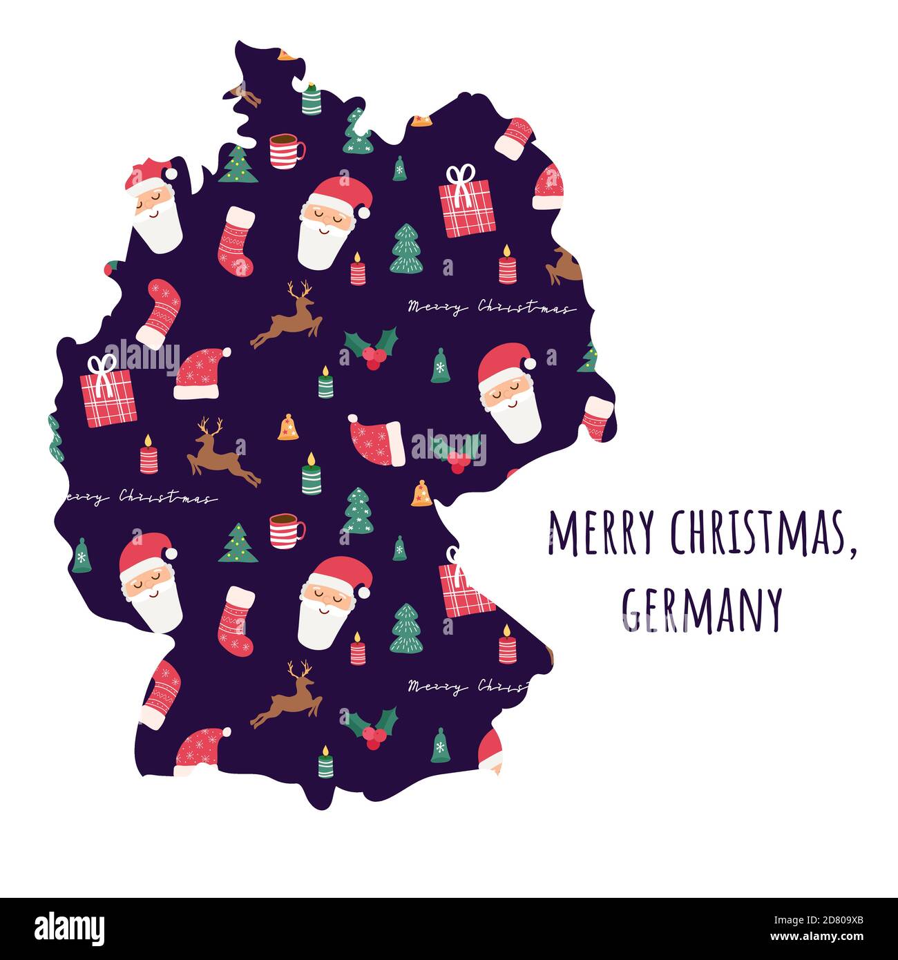 Map of noel Stock Vector Images - Alamy