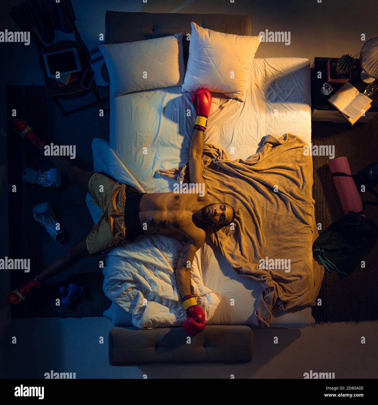 Sleeping in boxing ring hi-res stock photography and images - Alamy