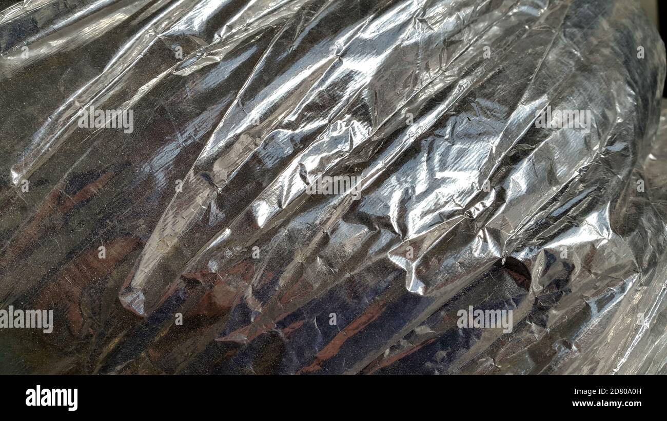 Crumpled foil. Background of crumpled foil. Creative background Stock ...