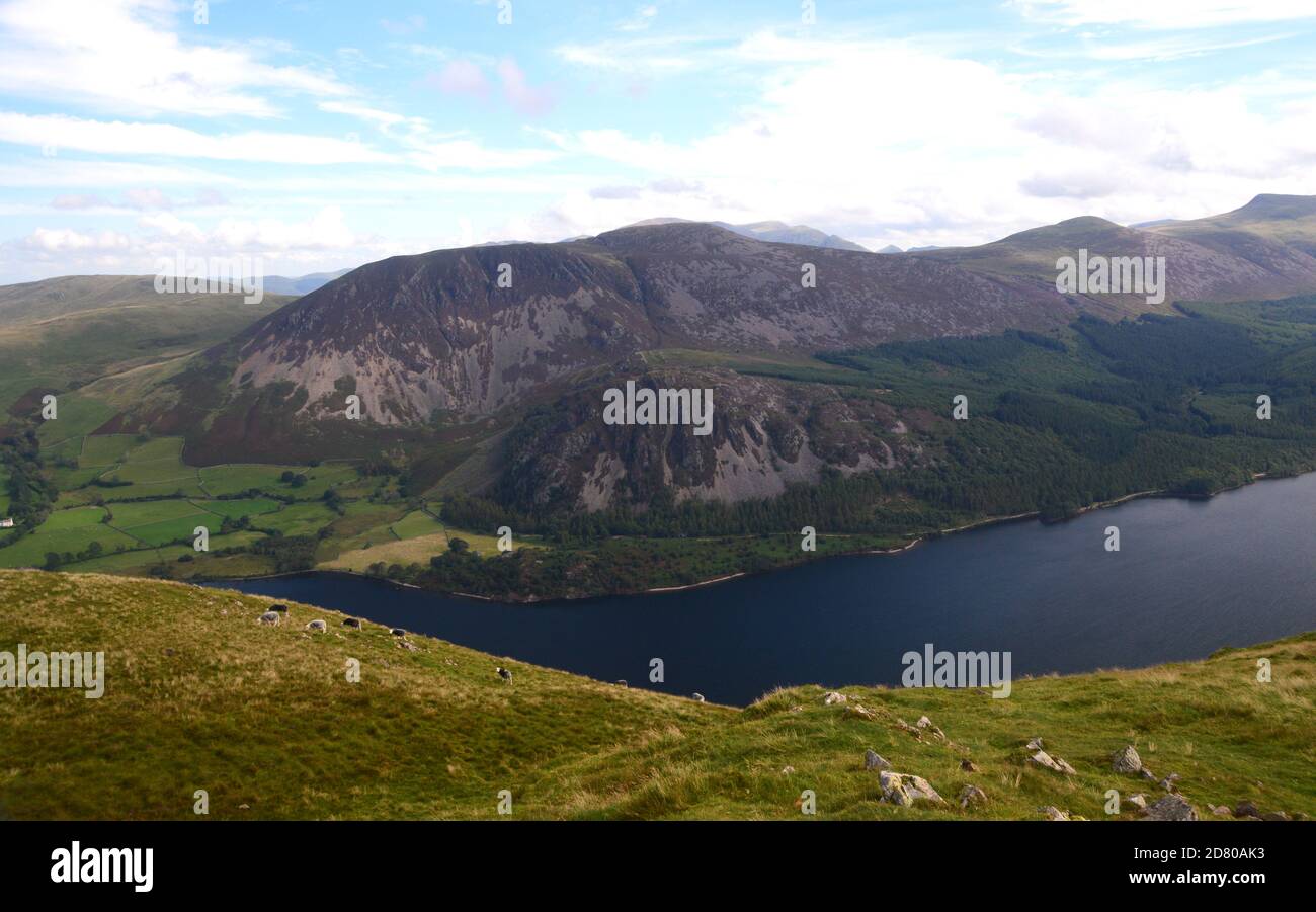 Bowness Knott, Great Borne & Ennerdale Water from the Summit of the ...