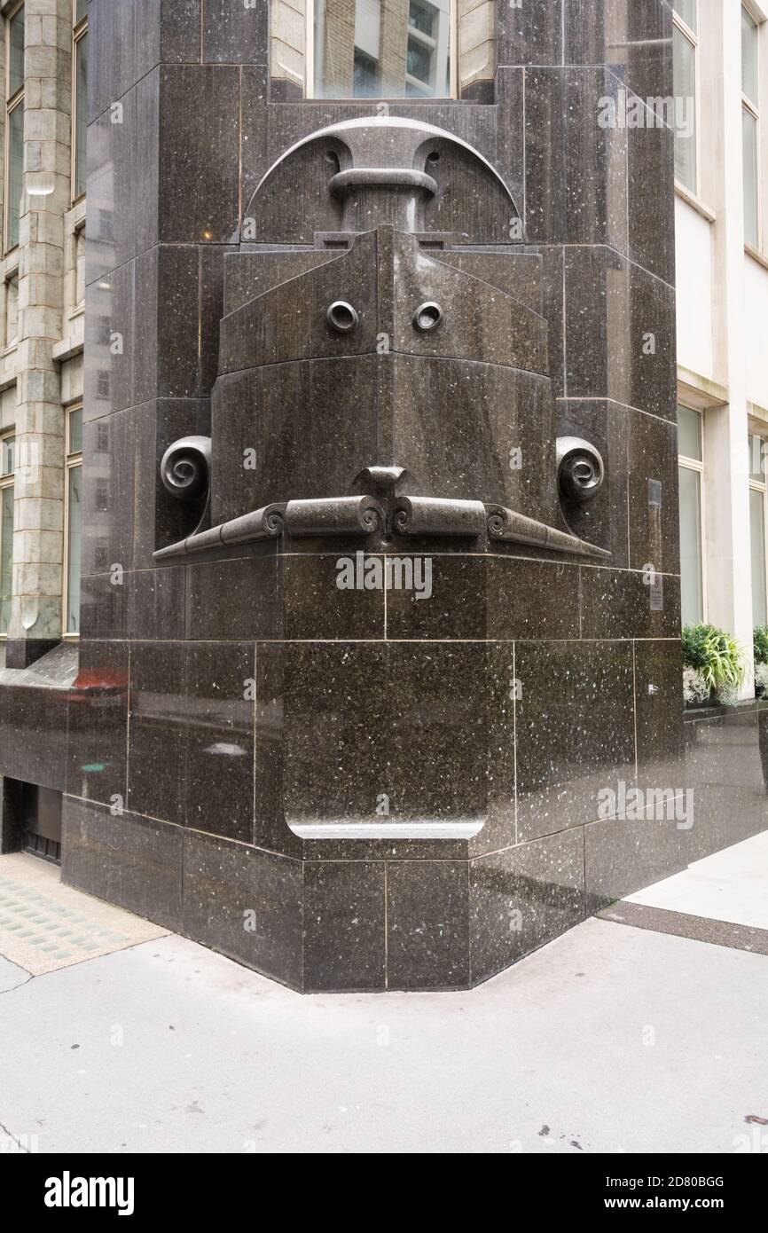 Steaming ship granite relief on Hendrik Petrus Berlage's art deco ...