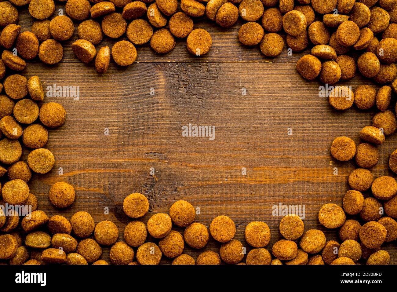 Frame of dog dry food, top view Stock Photo - Alamy