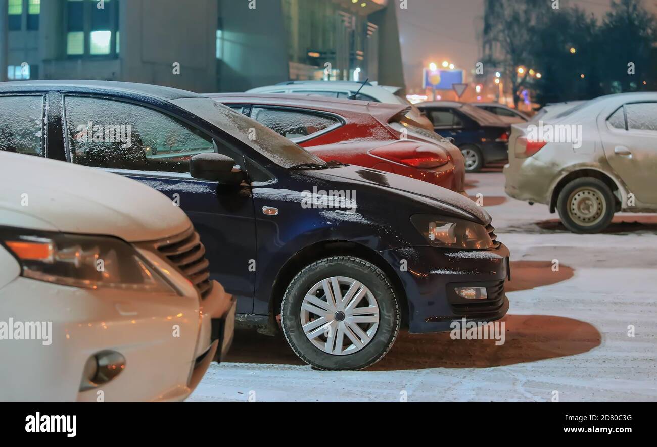 Parking lot night aerial hi-res stock photography and images - Alamy