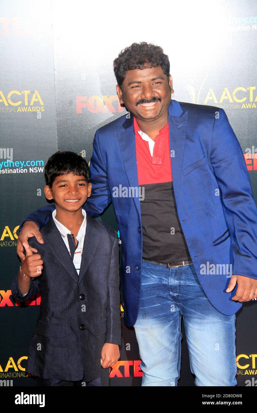 LOS ANGELES - JAN 6: Sunny Pawar, Dilip Pawar at the 6th AACTA ...