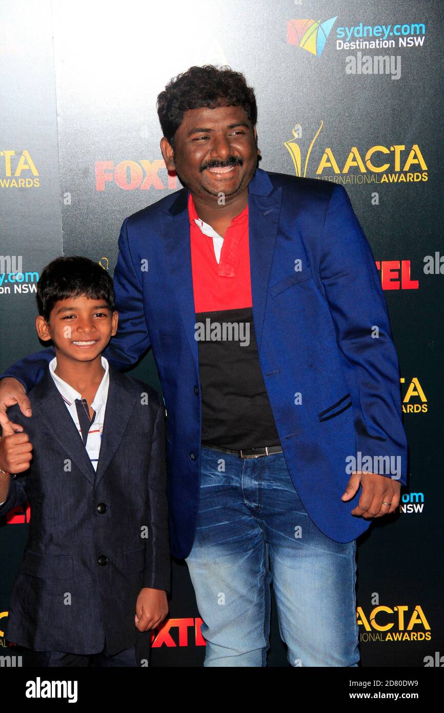 LOS ANGELES - JAN 6: Sunny Pawar, Dilip Pawar at the 6th AACTA ...