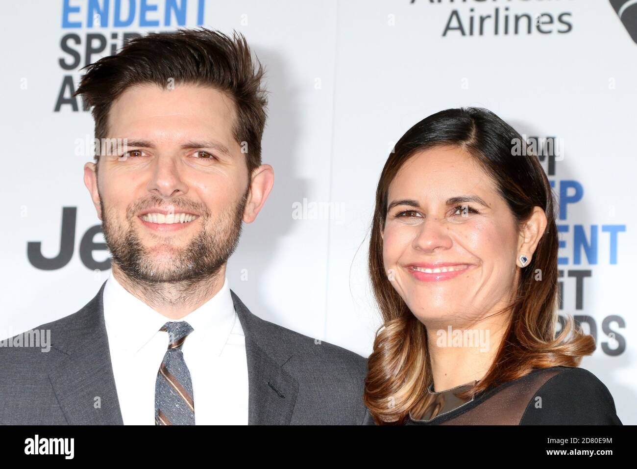 LOS ANGELES - FEB 25: Adam Scott, wife at the 32nd Annual Film ...