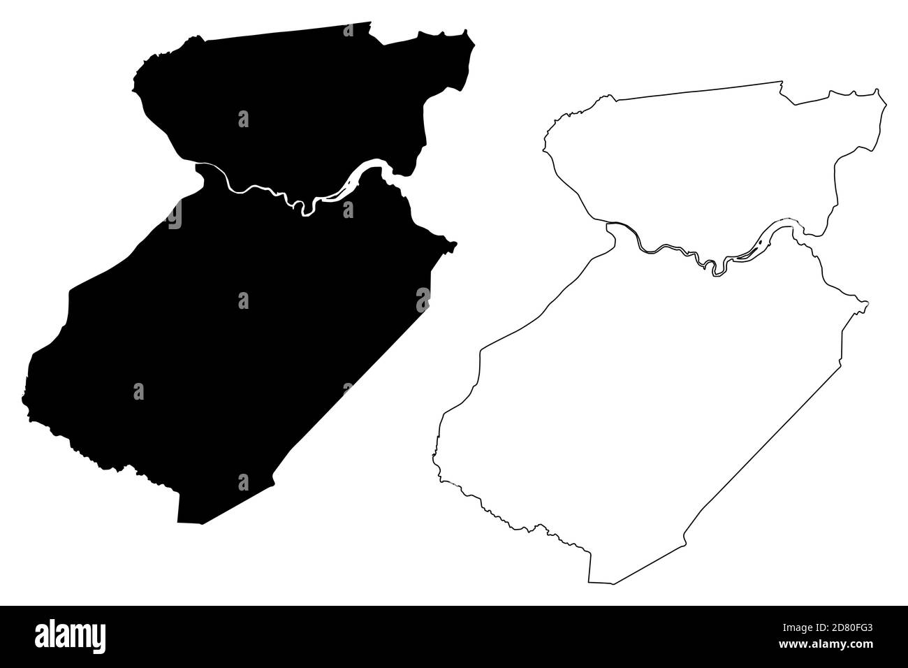 Map of middlesex county Stock Vector Images - Alamy