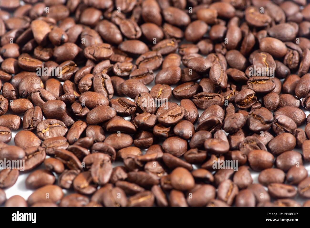 Coffee beans on white background.Fragrant fried coffee beans Stock ...