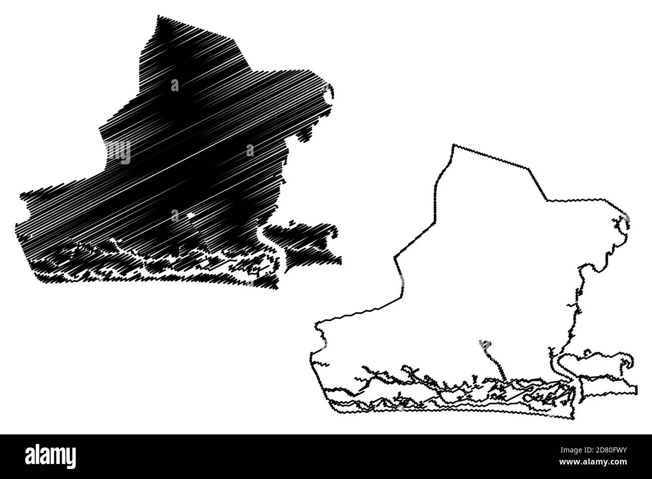 Lagos City (Federal Republic of Nigeria, Lagos State) map vector ...